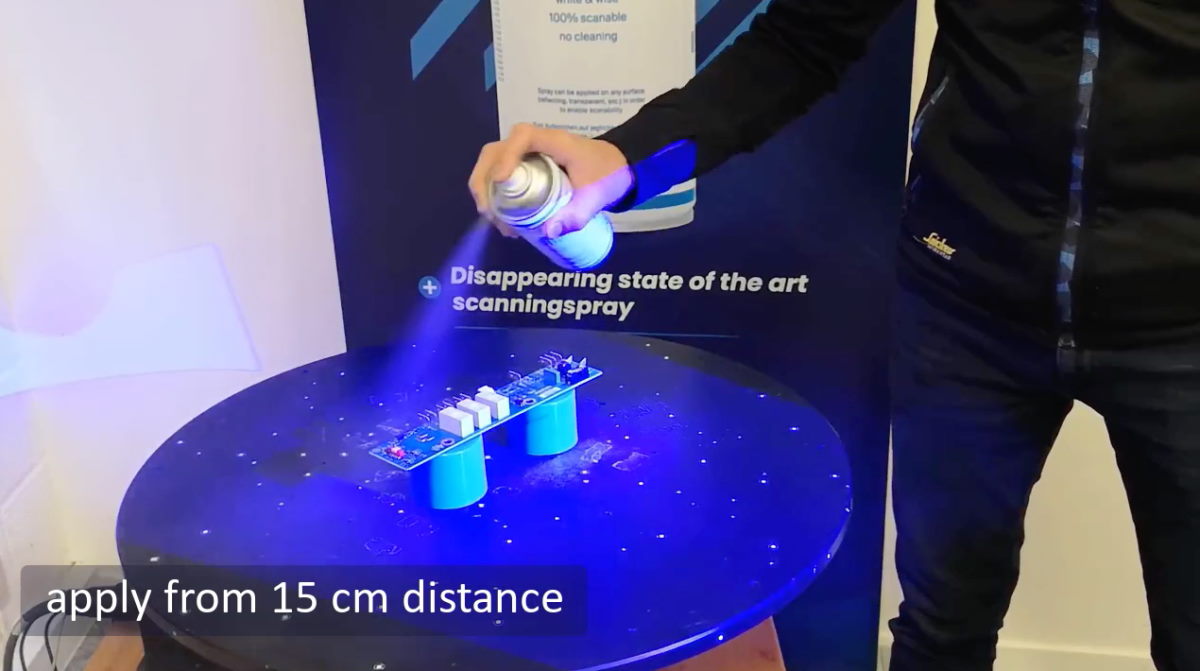 3D Scan of PCB using AESUB 3D Scanningspray - aesub.com